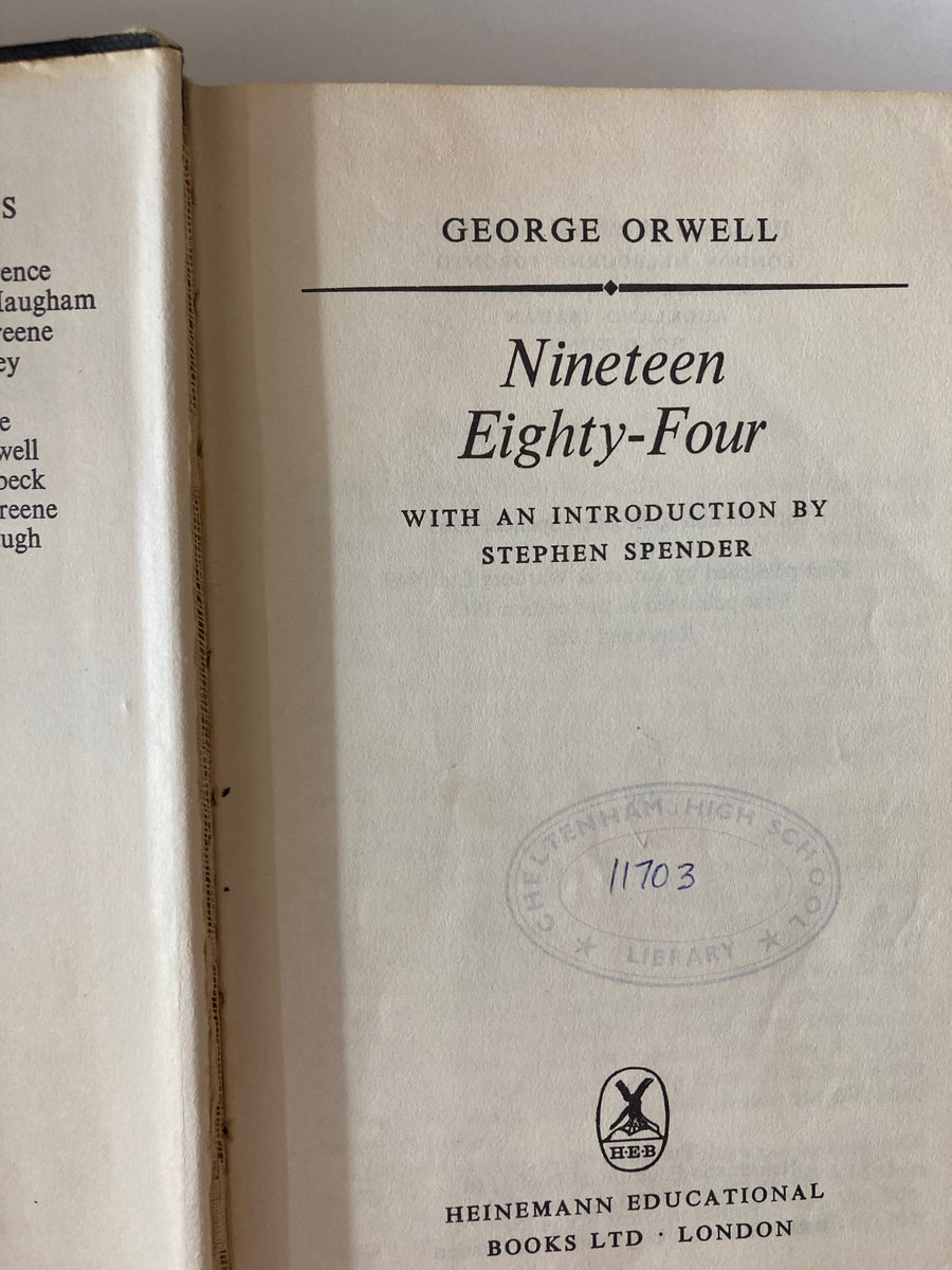 GEORGE ORWELL Nineteen eighty-four introduction by Stephen Spender ...