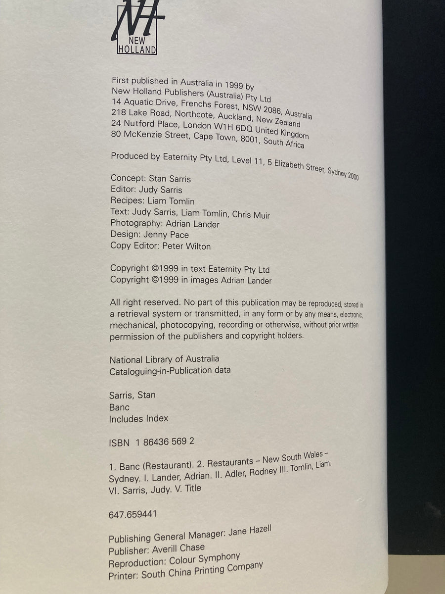 Banc - Trotter, Charlie; Tomlin, Liam; Sarris, Stan; Adler, Rodney And ...