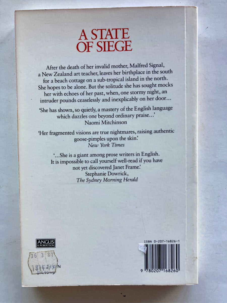 A state of siege Book by Janet Frame – Golden Bowl Books. ABN 52945172945