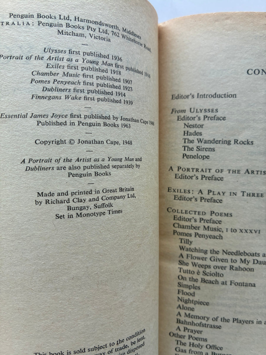 Harry (ed) Levin The Essential James Joyce – Golden Bowl Books. ABN ...